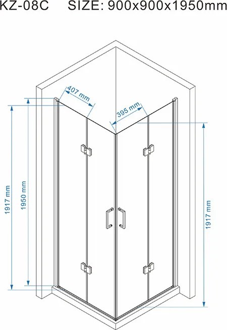 BPS-koupelny Čtvercový sprchový kout HYD-SK08C 90x90 zlatý/transparent + vanička HYD-SSV-RIKO černá