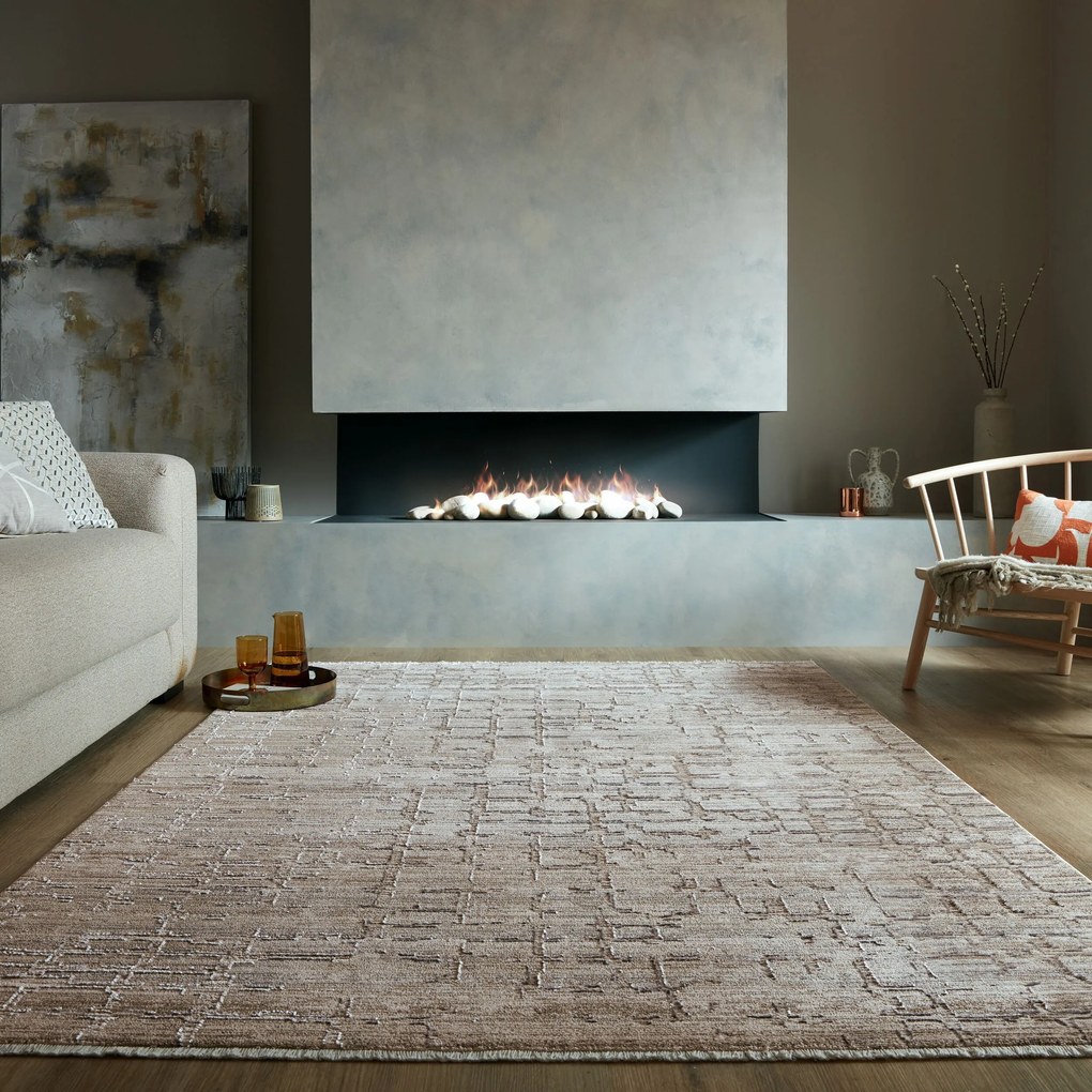 Flair Rugs, Kusový koberec Evelyn Matilda Natural, 120x170, béžová, ložnice