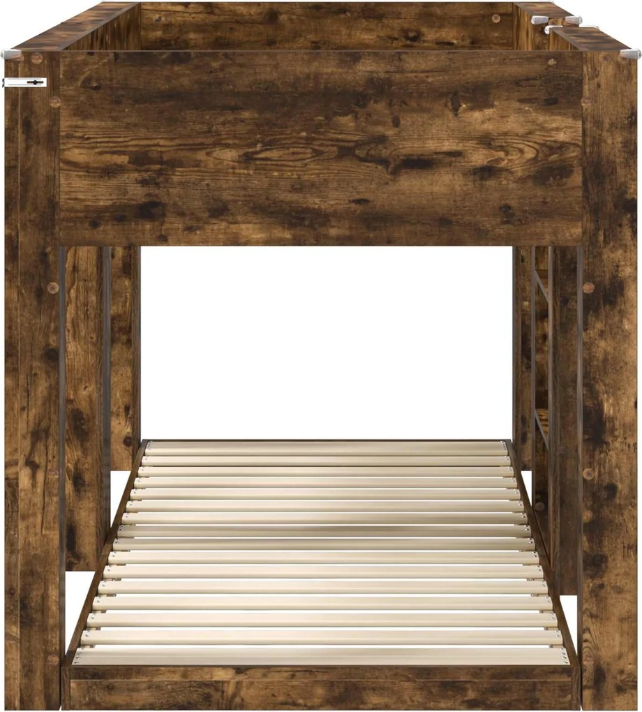 Patrová postel pro děti Kouřový dub 80 x 200 cm 3410407