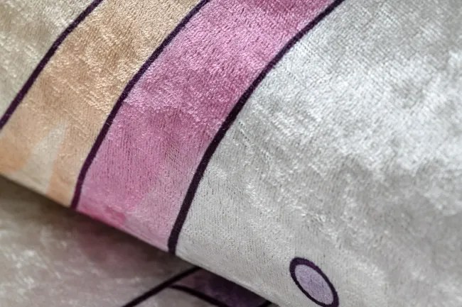 Dětský koberec protiskluzový BAMBINO 61400 krémový / růžový