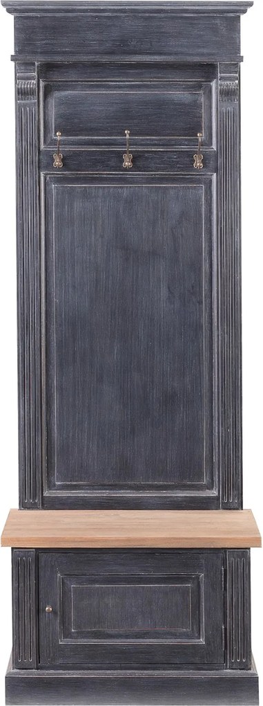 Předsíňová stěna Bradford 79x41x210 old black & natural