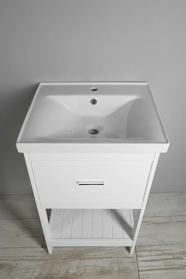 Aqualine Sapho, ETIDE umyvadlová skříňka 51,5x86x44 cm, matná bílá