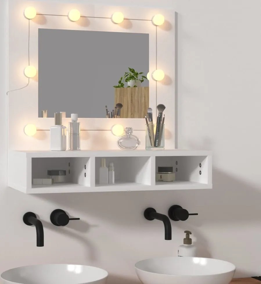 vidaXL Zrcadlová skříňka s LED 60 x 31,5 x 62 cm [808885] Barva: Bílá