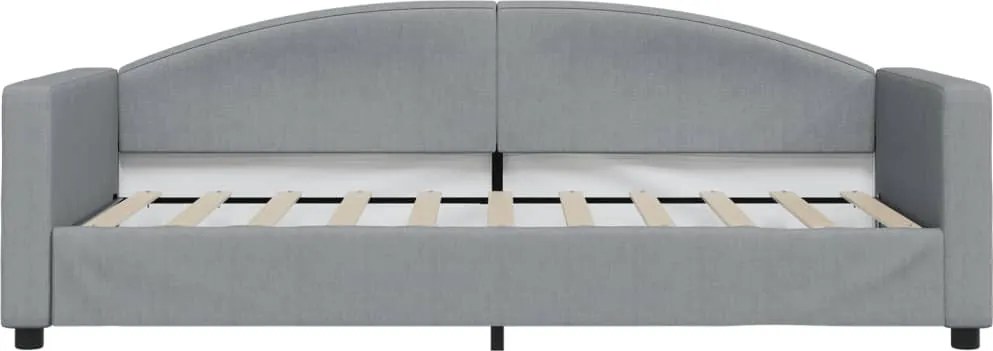 Válenda s matrací světle šedá 90 x 190 cm textil 3197180