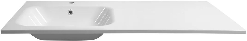 Sapho Sapho, ARECA umyvadlo 121x51,5cm, litý mramor, levé, bílá, AC121L
