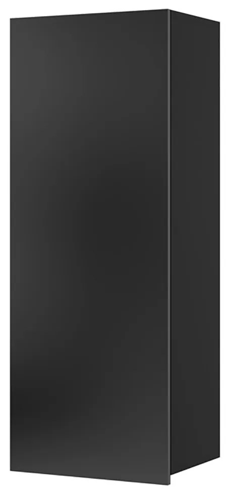 Obývací stěna CALABRINI c | 300 cm | 5 dílů C | černá lesk