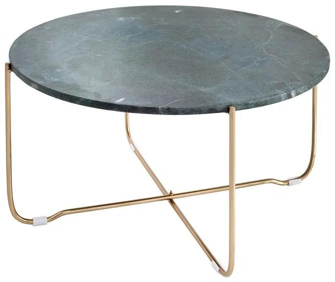 Inviro + Konferenční stolek DASTON zelený mramor/zlatá