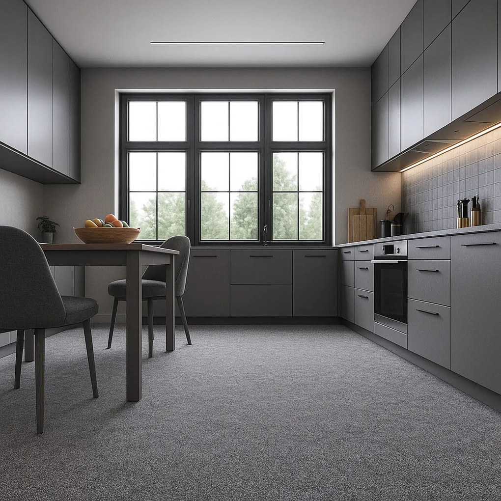 Condor Carpets, Metrážový koberec Extreme 73, zátěžový, na míru, šíře 4m, šedá, ab (mřížka), chodba / předsíň