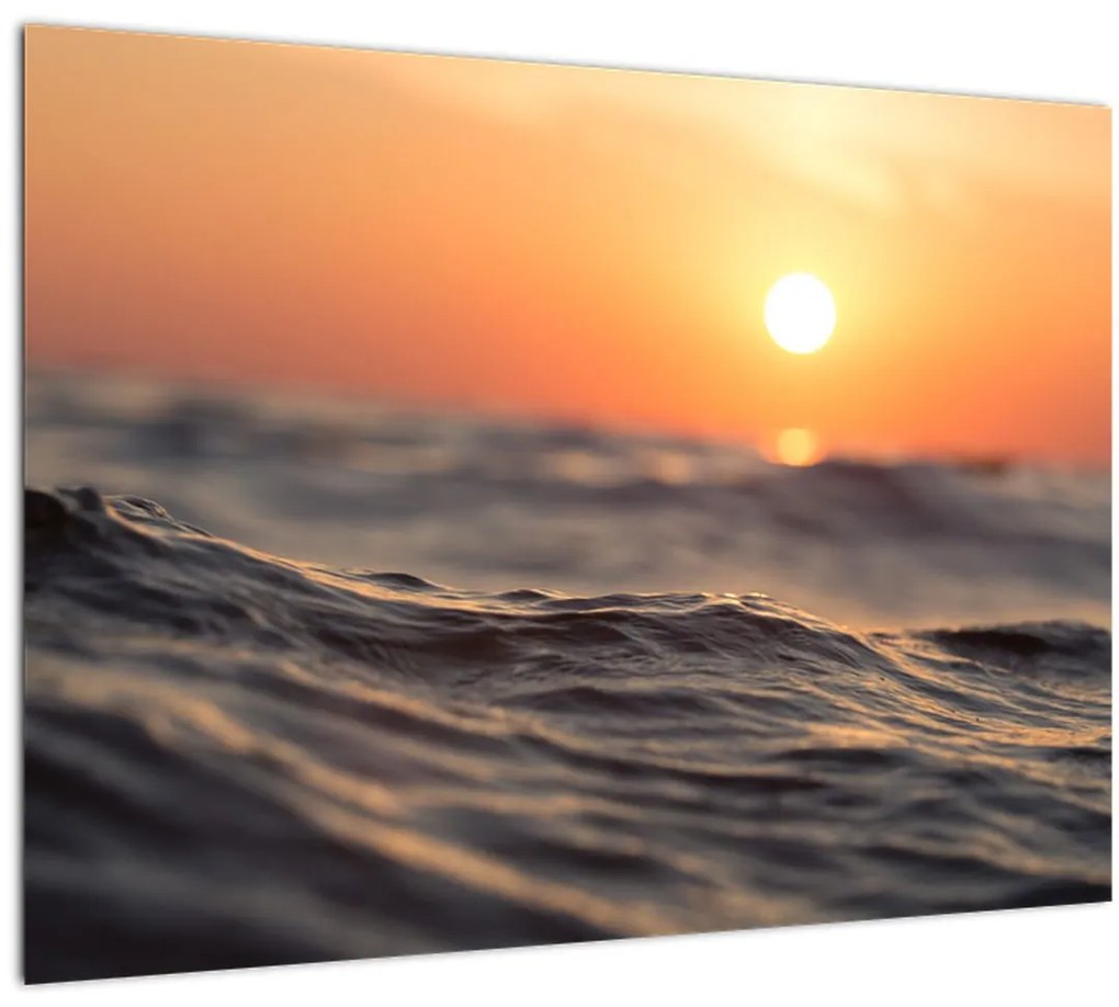 Skleněný obraz mořské vlnky (70x50 cm)