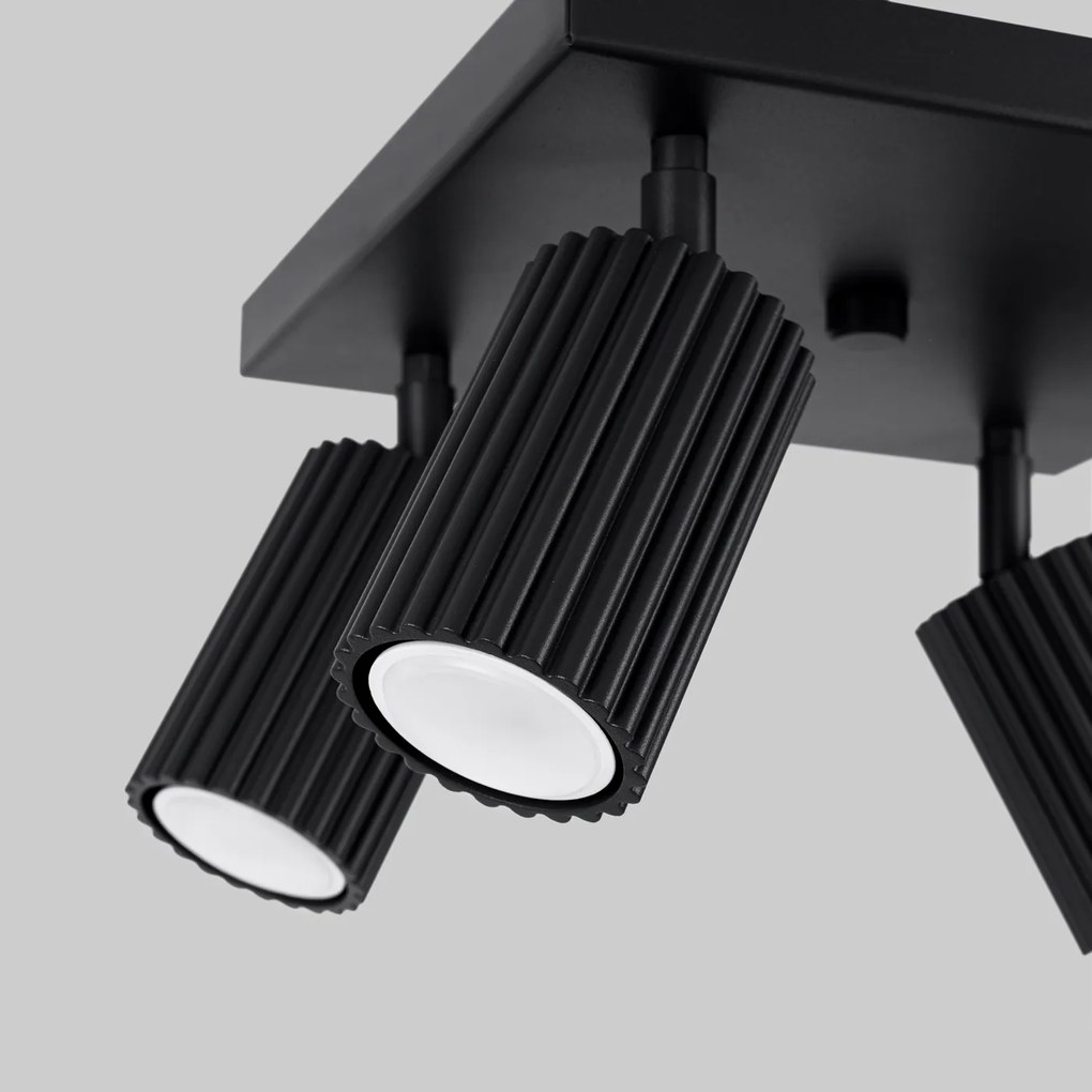 Sollux Lighting Stropní svítidlo KARBON 4 Černá