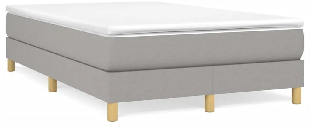 Box spring postel s matrací světle šedá 120x190 cm textil 3269664
