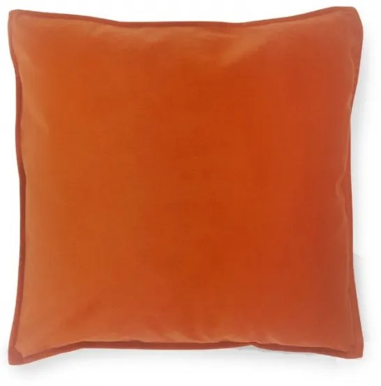 Čtvercový polštář pomeranč- plyš - 45x45 cm