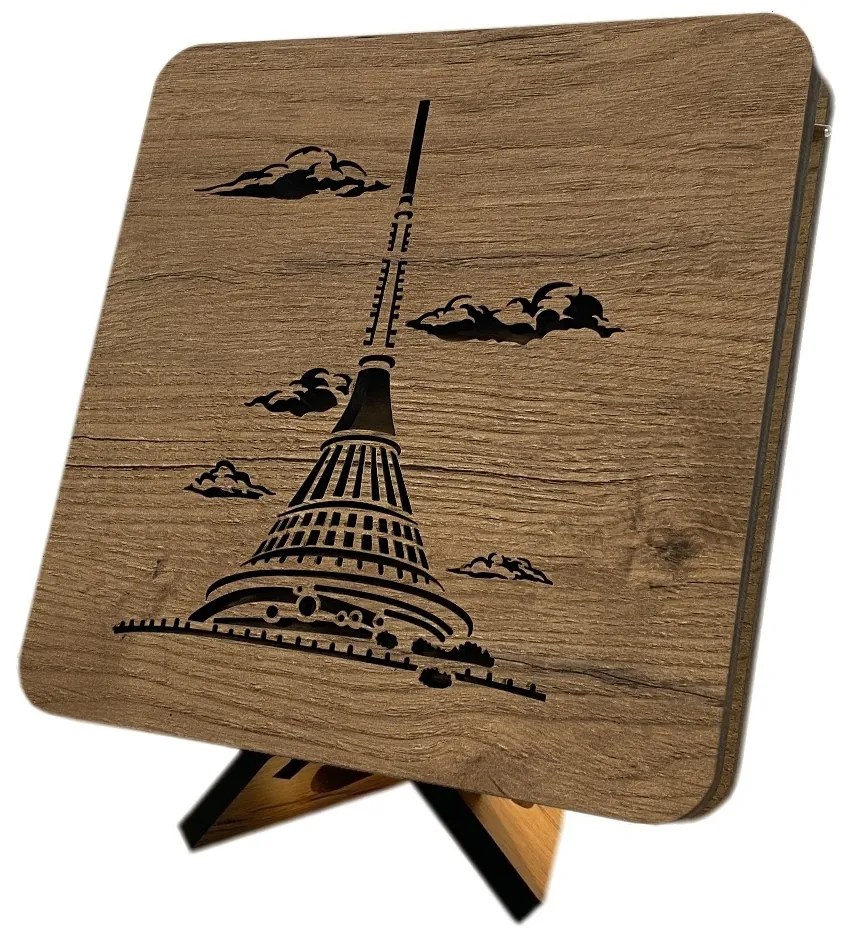 Li-Go "Ještěd" lampa 19x19cm provedení povrchu: ořech