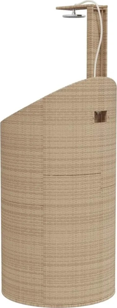 vidaXL Venkovní sprcha 100 x 100 x 241,5 cm polyratan a akácie [368214] Barva: Černá
