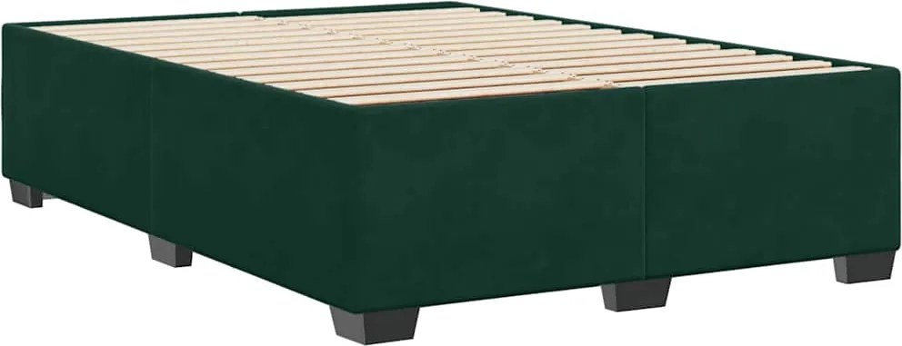 Rám postele bez matrace tmavě zelená 160 x 200 cm samet 3284646