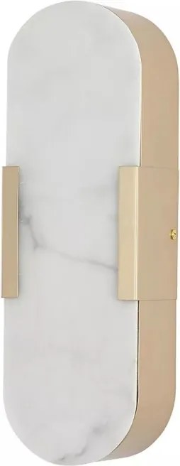 Searchlight 11138GO Nástěnné LED svítidlo OPALINE MARBLE IP44, ZLATÉ 35cm