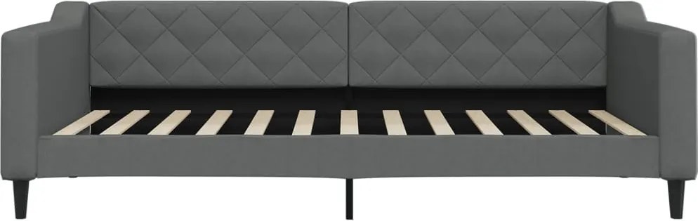 Válenda s matrací tmavě šedá 100 x 200 cm textil 3197414