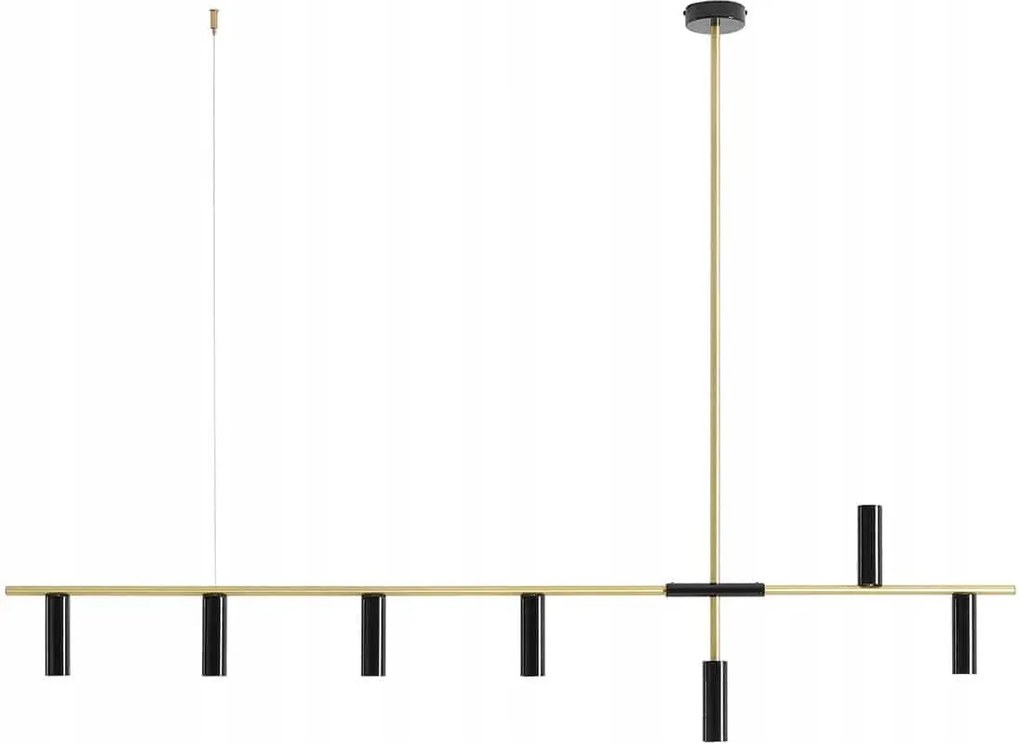 Závěsná lampa Trevo 7 Black Brass 1083T40 Aldex