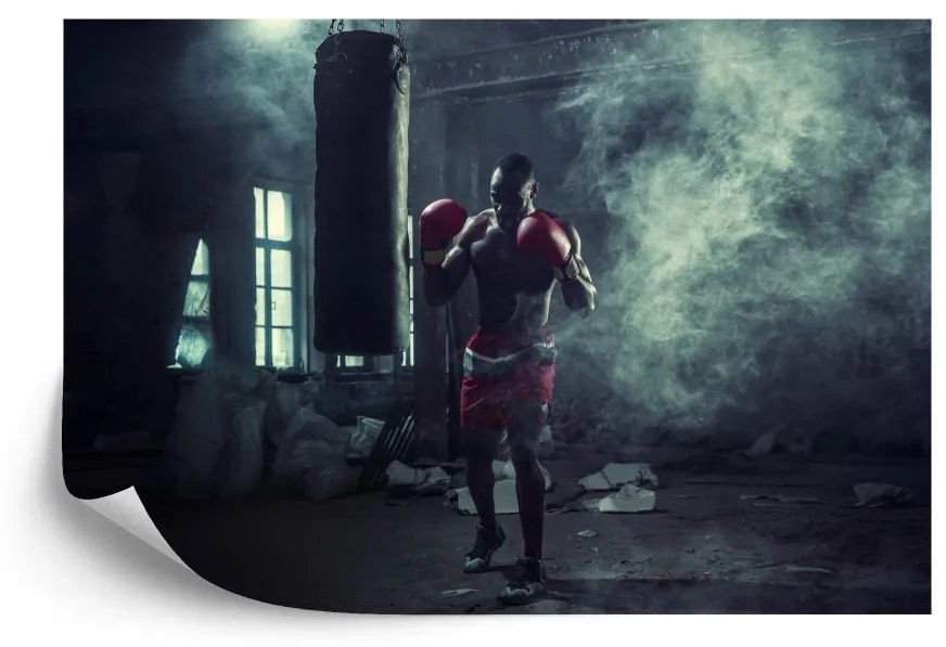 Fototapeta Boxer V Zakouřené Místnosti Hladký vinyl 104x70.5