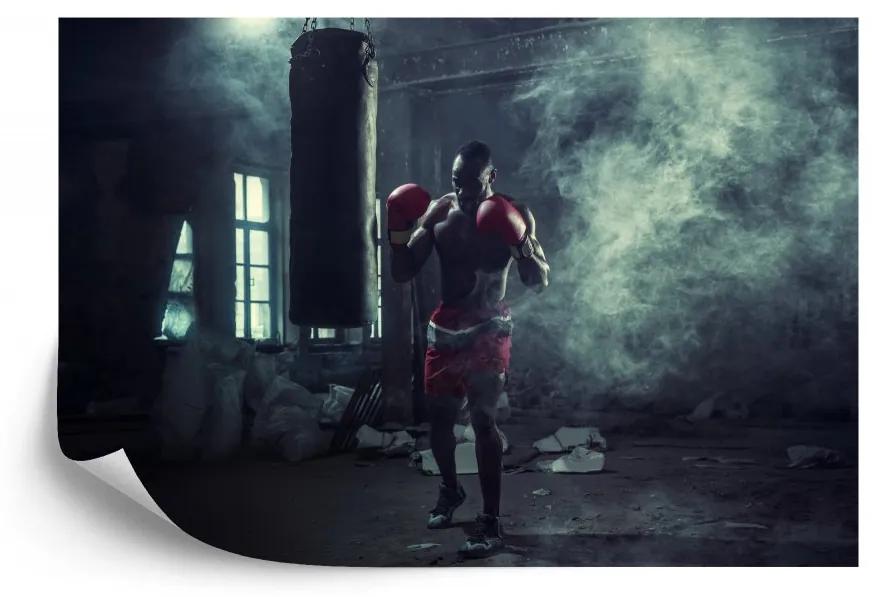 Fototapeta Boxer V Zakouřené Místnosti Samolepící tapety 104x70.5