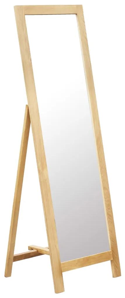 vidaXL Stojací zrcadlo 48 x 46,5 x 150 cm masivní dubové dřevo