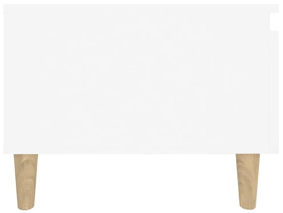 Odkládací stolek bílý 50 x 46 x 35 cm kompozitní dřevo - Default Title