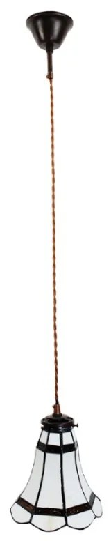 Stropní Tiffany lampa hnědé pruhy BrownLine – 15x115 cm