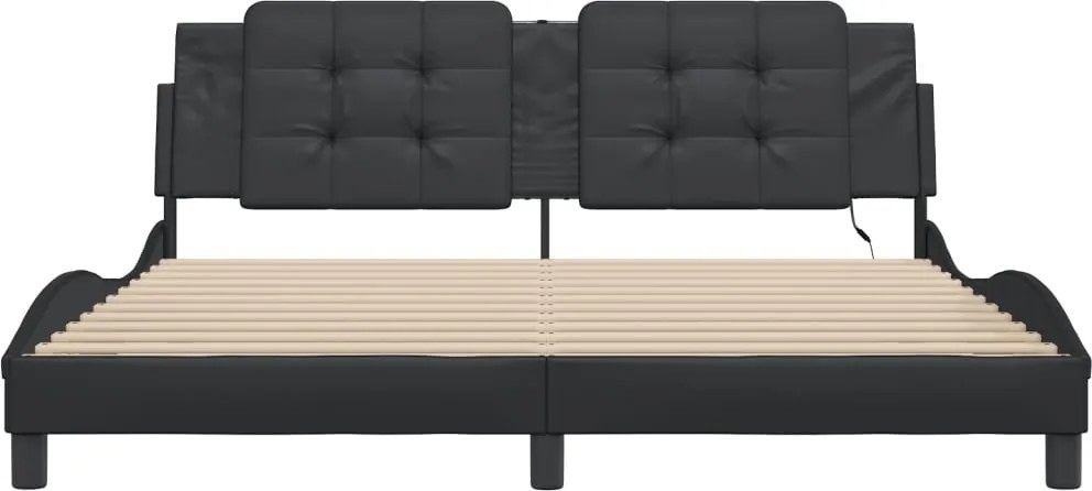 Rám postele s LED bez matrace Zadar černý 180 x 200 cm 3214124
