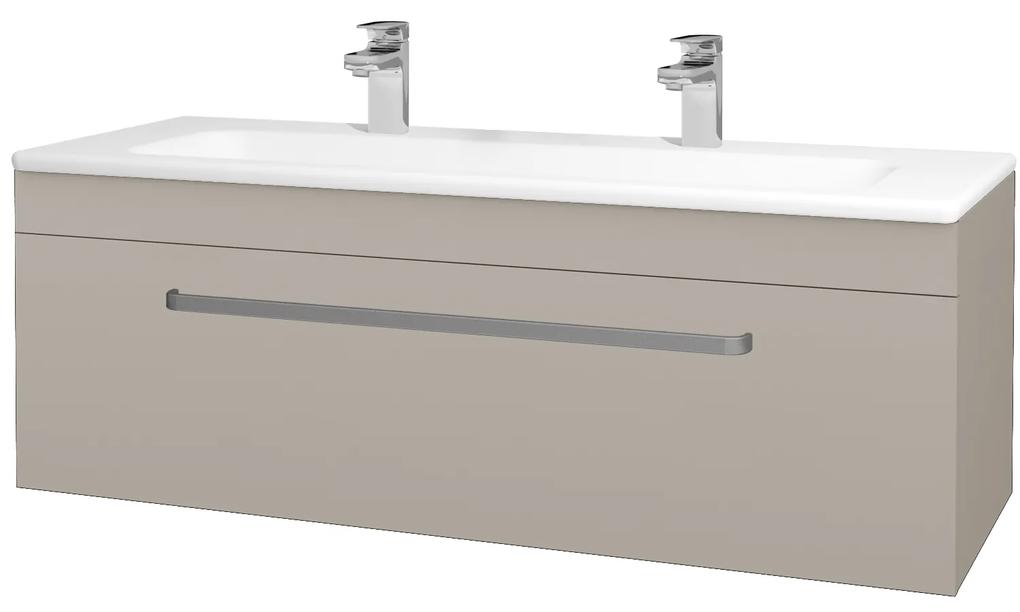 Dřevojas Koupelnová skříň ASTON SZZ 120 Varianta: N01 Bílá lesk / Úchytka T02 / D05 Oregon