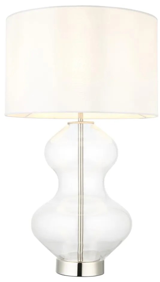 Endon 102676 - Stmívatelná stolní lampa KELDA 1xE27/10W/230V bílá/matný chrom 102676