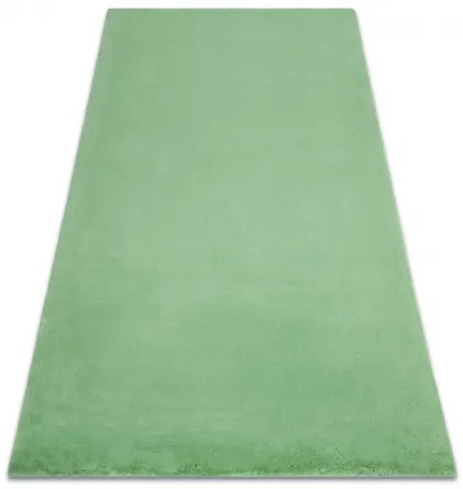 Kusový koberec shaggy BUNNY IMITACE KRÁLIČÍ SRSTI zelený Rozměr: 60x100 cm