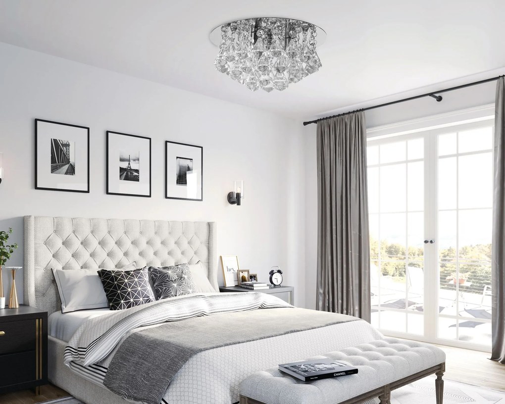 Toolight - Křišťálové závěsné svítidlo G9 3x40W APP1039-C, chromová, OSW-06822