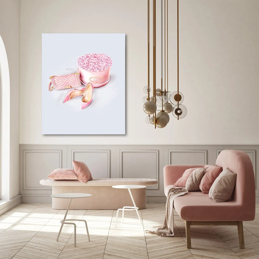 Gario Obraz na plátně Růžová ženská sada - Svetlana Gracheva Rozměry: 40 x 60 cm
