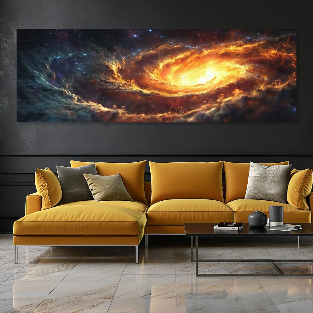 Obraz na plátně - Galaxie Noveul FeelHappy.cz Velikost obrazu: 180 x 60 cm