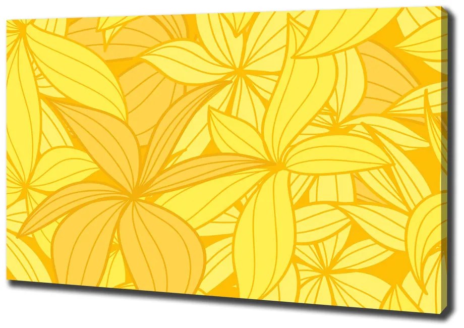 Wallmuralia Foto obraz tištěný na plátně Žluté květiny pozadí 100x70 cm