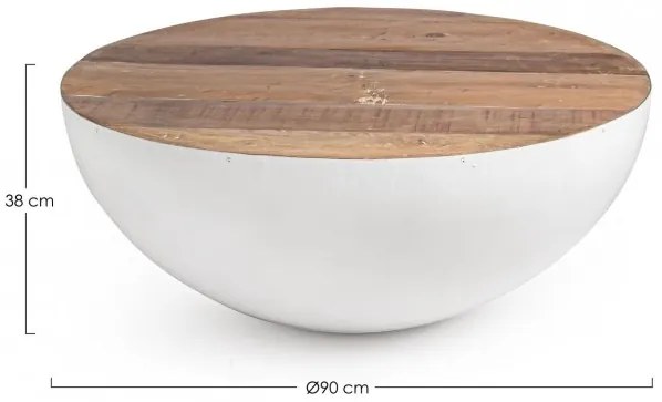 BIZZOTTO Konferenční stolek LANCASTER světlý 90cm 0745852