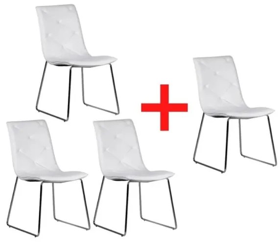 Konferenční židle ARID 3+1 ZDARMA, bílá