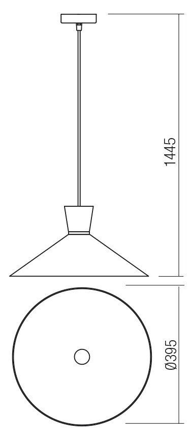Smarter Závěsné svítidlo Kimono, ø39,5cm Barva: Matná černá