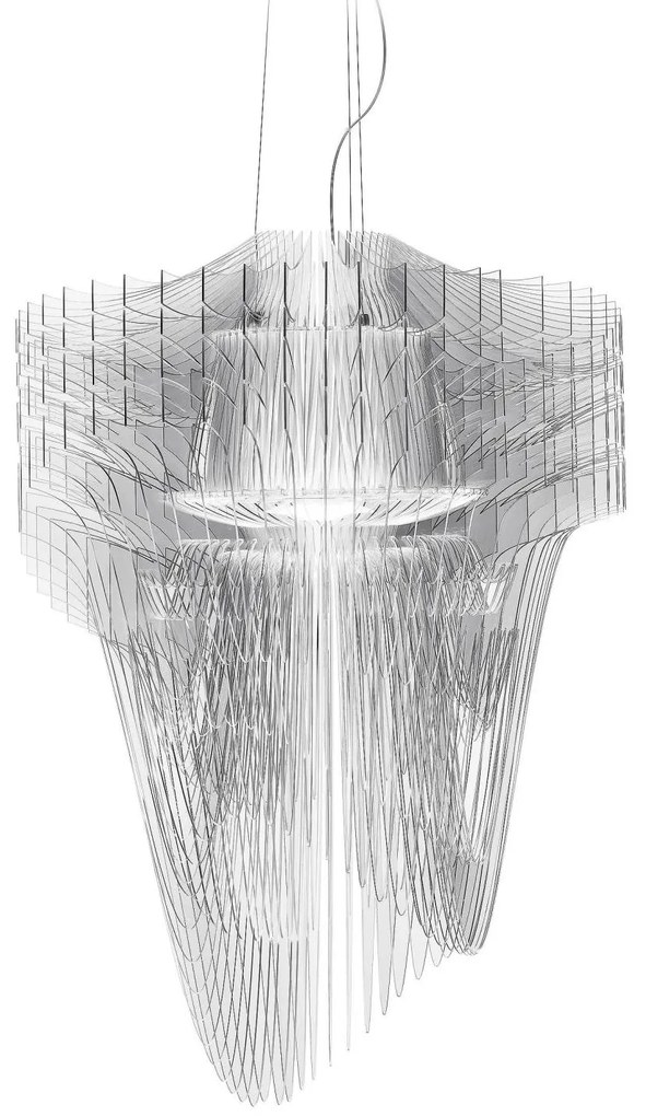 SLAMP ARI84SOS0001T_000 Aria S transparent, závěsný světelný objekt od Zaha Zadid, 35W LED, délka 75cm