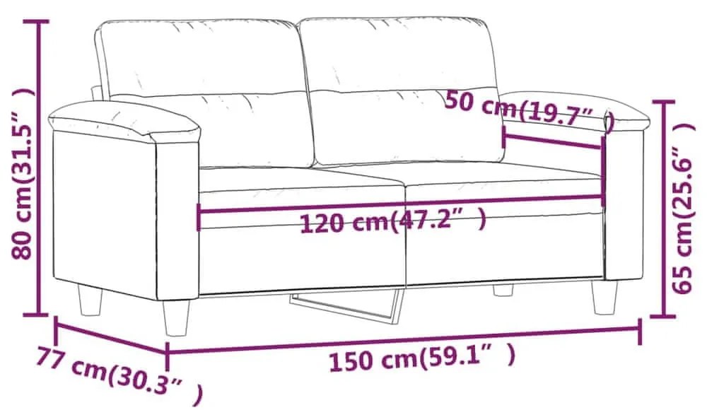 Petromila 2místná pohovka cappuccino 120 cm umělá kůže