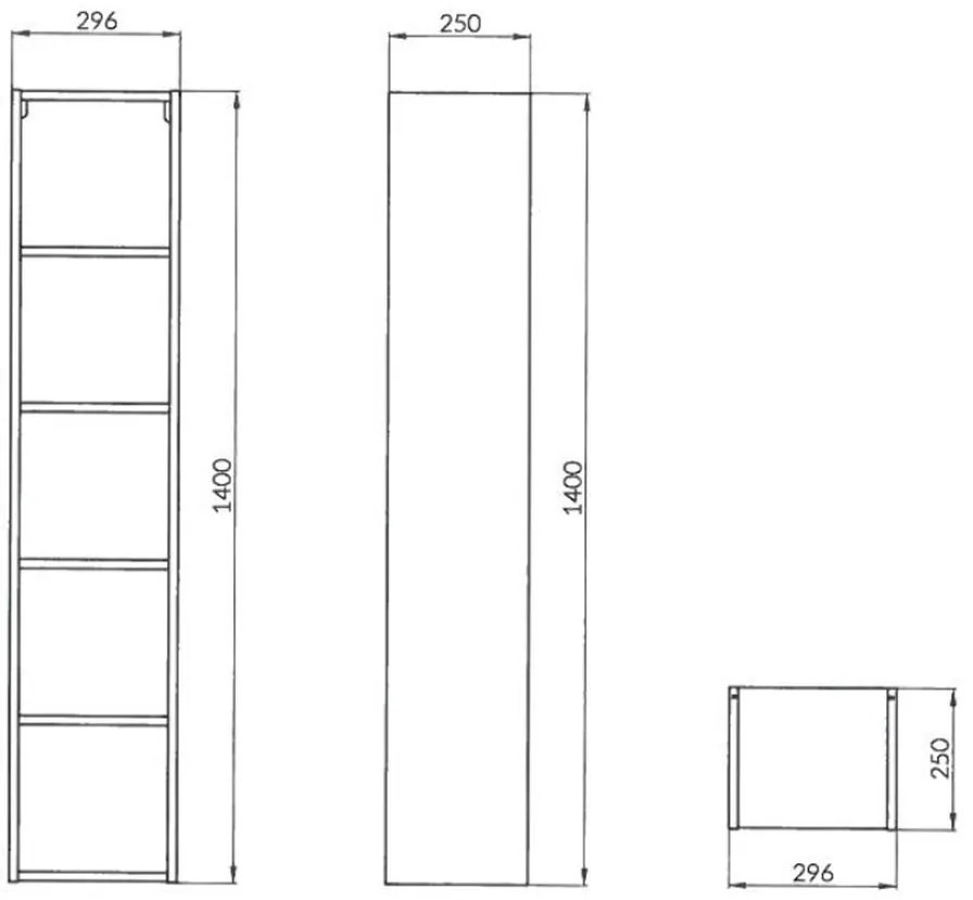 Cersanit - Crea skříňka otevřená, bílá, S924-023