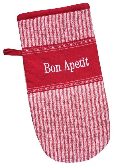 SCANquilt chňapka BON APETIT červenobílá 15 x 30 cm