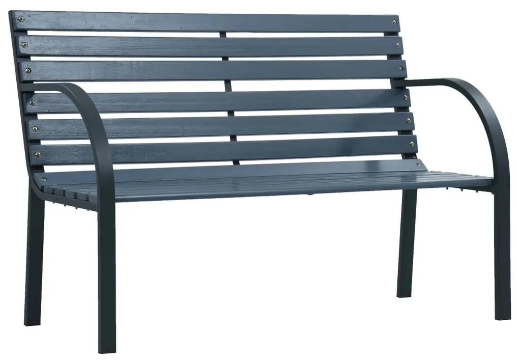 47936 vidaXL Zahradní lavice 120 cm šedá dřevo