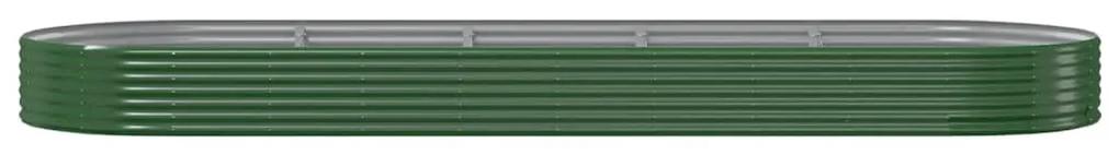 vidaXL Vyvýšený záhon práškově lakovaná ocel 450x140x36 cm [319038] Barva: Zelená