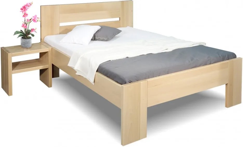 Zvýšená postel z masivu Matěj, , masiv buk , 120x200 cm
