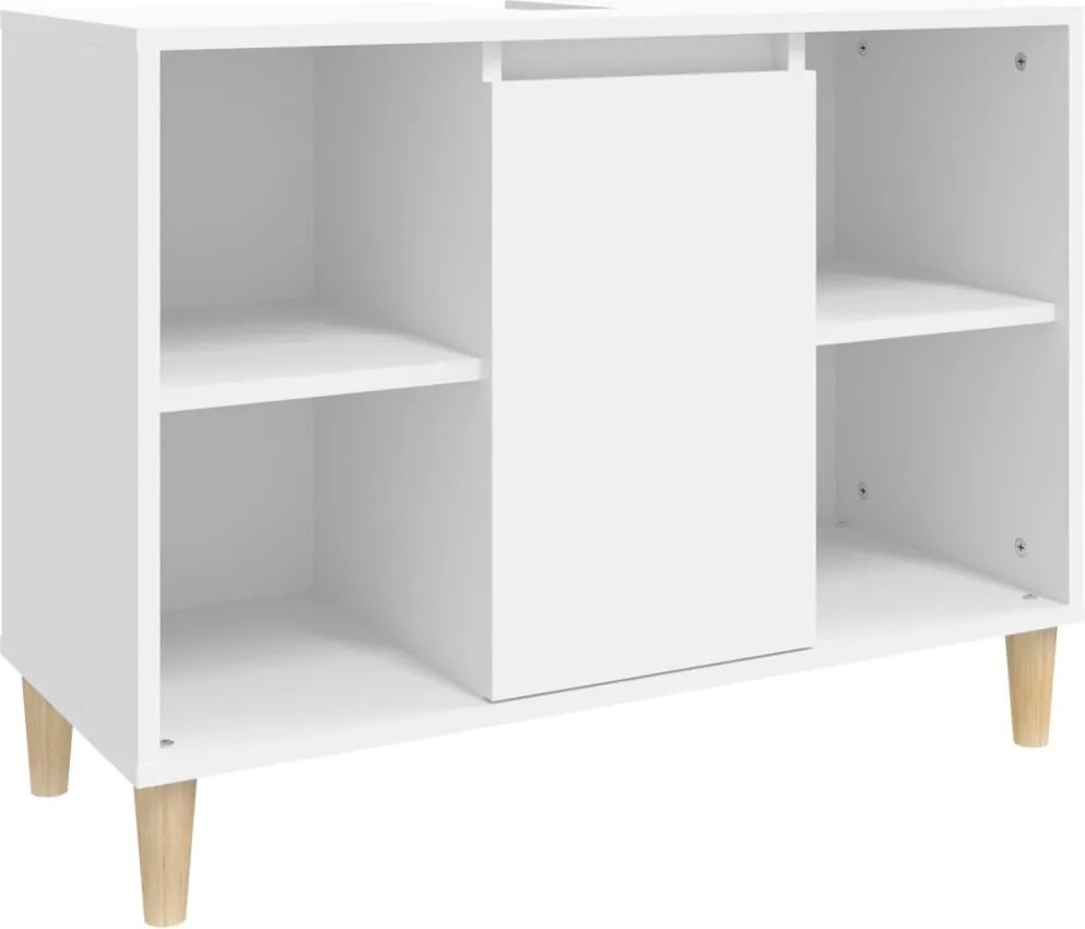3dílný set koupelnového nábytku bílý kompozitní dřevo 3185613