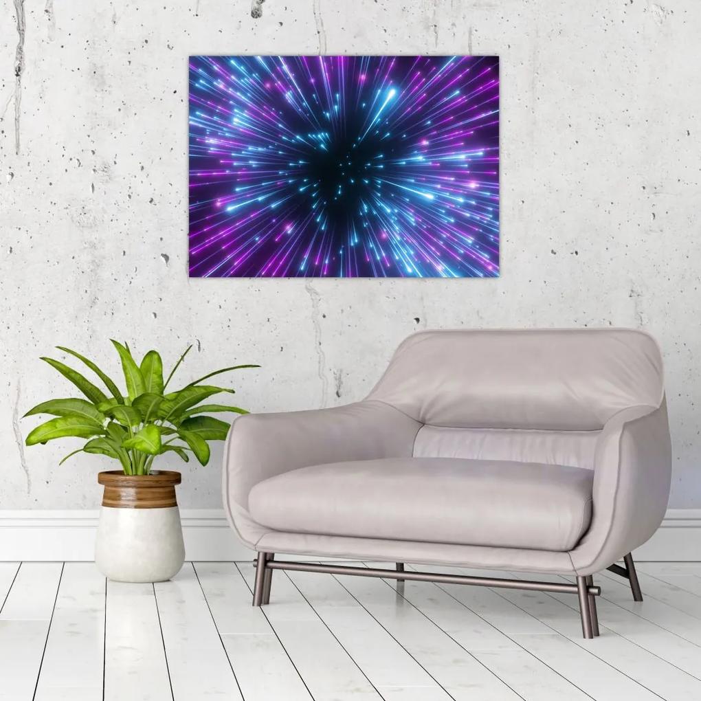 Skleněný obraz - Neonový prostor (70x50 cm)