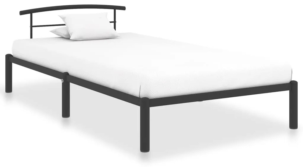 284657 vidaXL Rám postele černý kov 100 x 200 cm