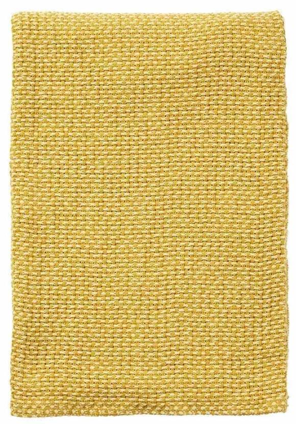 Bavlněná deka Basket yellow 130x180, Klippan Švédsko Žlutá