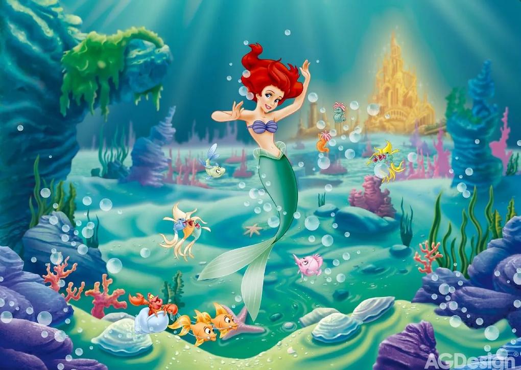 Plakát dětský premium collection vliesový FTDNM 5207 Disney malá mořská víla Ariel  160 x 110 cm - 1 dílný